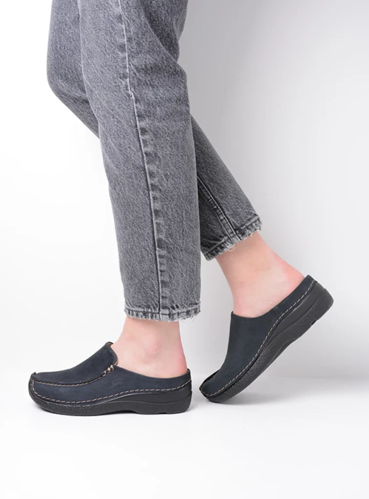 Buy your Wolky Seamy Slide - blue nubuck shoes online - Wolky